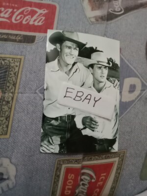 THE RIFLEMAN TV SHOW, CHUCK CONNORS & GUEST STAR DENNIS HOPPER, B&W 4X6 ...