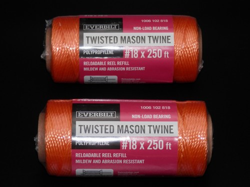 (2-Pk) Everbilt Twisted Mason Twine Orange #18 x 250 Feet - Free ...