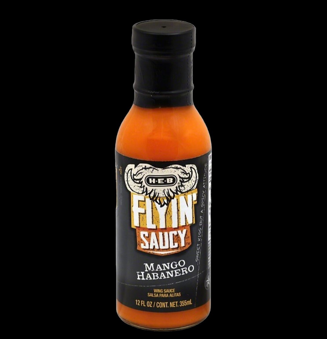 Flyin' Saucy Buffalo Wing Sauce Mango Habanero 🔥 12oz Bottle | eBay