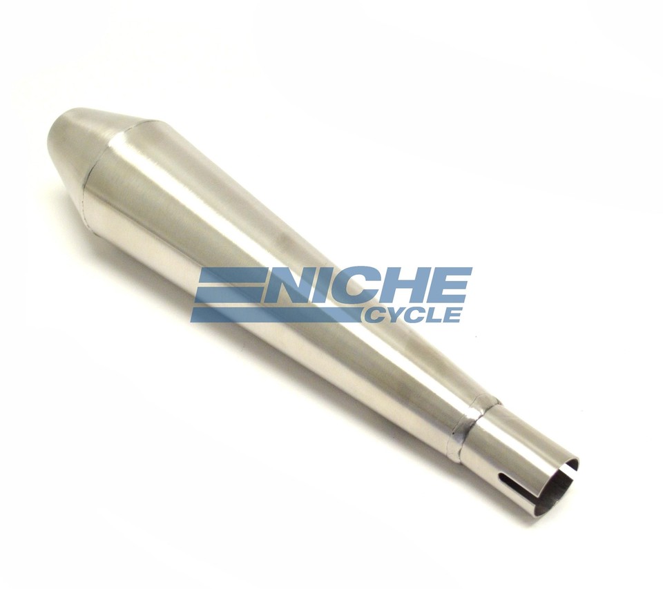 12" Stainless Steel Performance Motorcycle Muffler Reverse Cone 1.0 ...