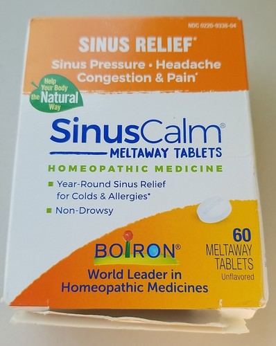 Boiron Sinus Relief SinusCalm Homeopathic Non-Drowsy Tablets 60 Count ...