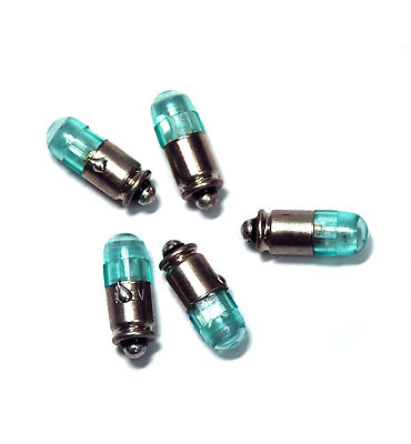 2pc Green LED Pilot Lamp 386 Sub miniature Midget GROOVE Base 12V ...