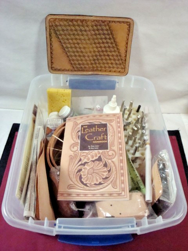 Tandy Leather Craft - 8+ Project Kit with Tools, Stamps & Leather ...