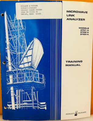 HP Agilent Microwave Link Analyzer Models 3701A 3702A 3703A Training ...