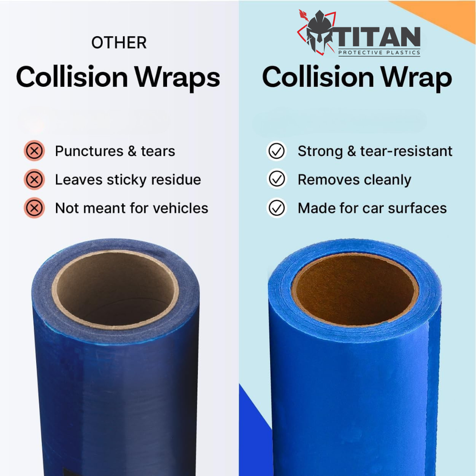 Collision Wrap Crash Film Premium Quality Long Lasting 36 x 100 Blue (5 ...