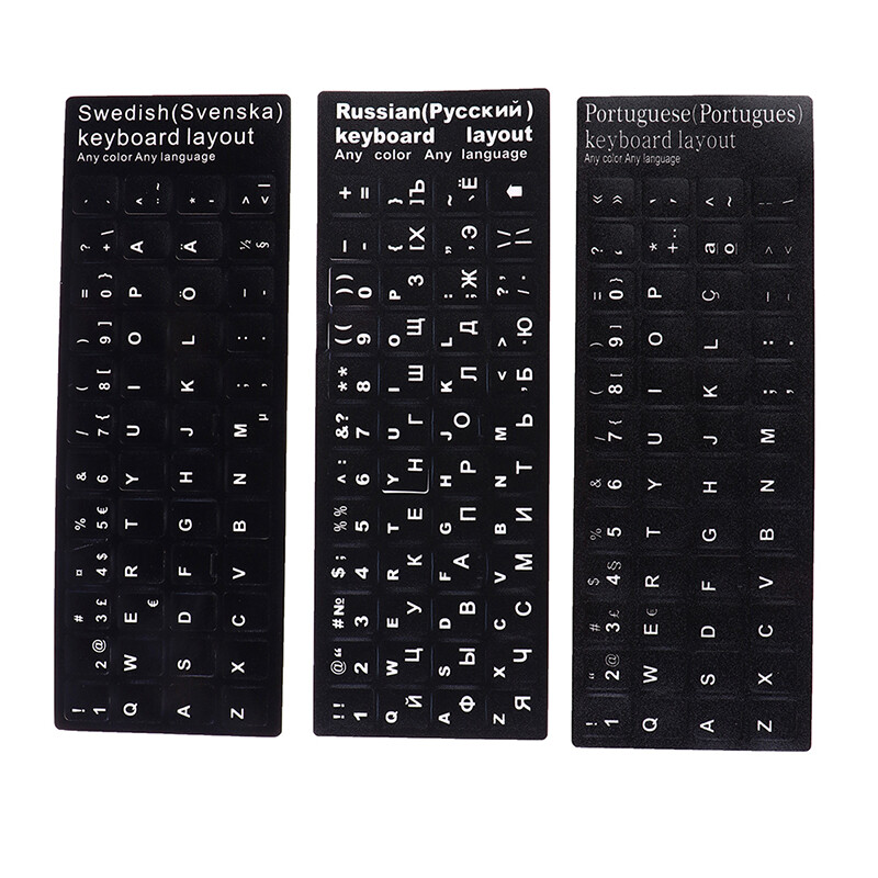 18x6.5cm Hebrew Russian Portuguese Spanish Sweden Keyboard Layout ...