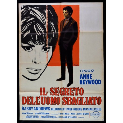 Affiche Le Secret De L'Homme Sbagliato Anne Heywood Harry Andrews M244 | eBay