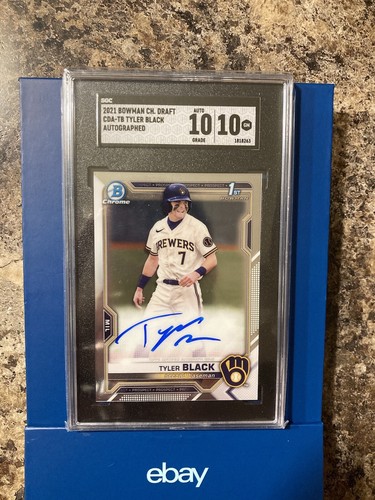 Tyler Black 2021 1st Bowman Chrome Auto SGC 10-10 | eBay