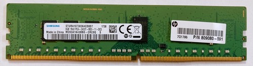 32GB - HP P/N 809080-591 Samsung M393A1K43BB0 8GB DDR4 PC4-2400 ECC for ...
