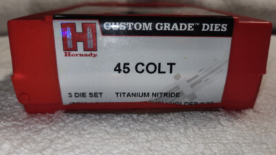 USED Hornady Custom Grade Dies 3 Die Set 45 Colt - Titanium Nitride ...