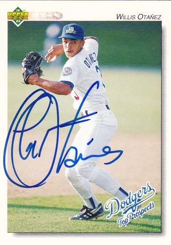 WILLIS OTANEZ DODGERS SIGNED BASEBALL CARD BALTIMORE ORIOLES TORONTO ...