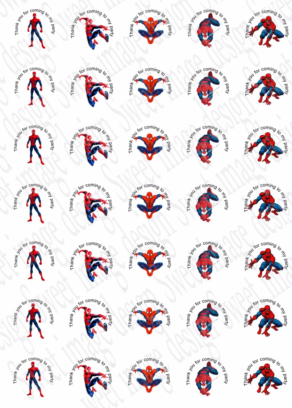 SPIDERMAN inspired ~ Labels ~ Stickers ~Party~ sweet cone bags ~ Spider ...