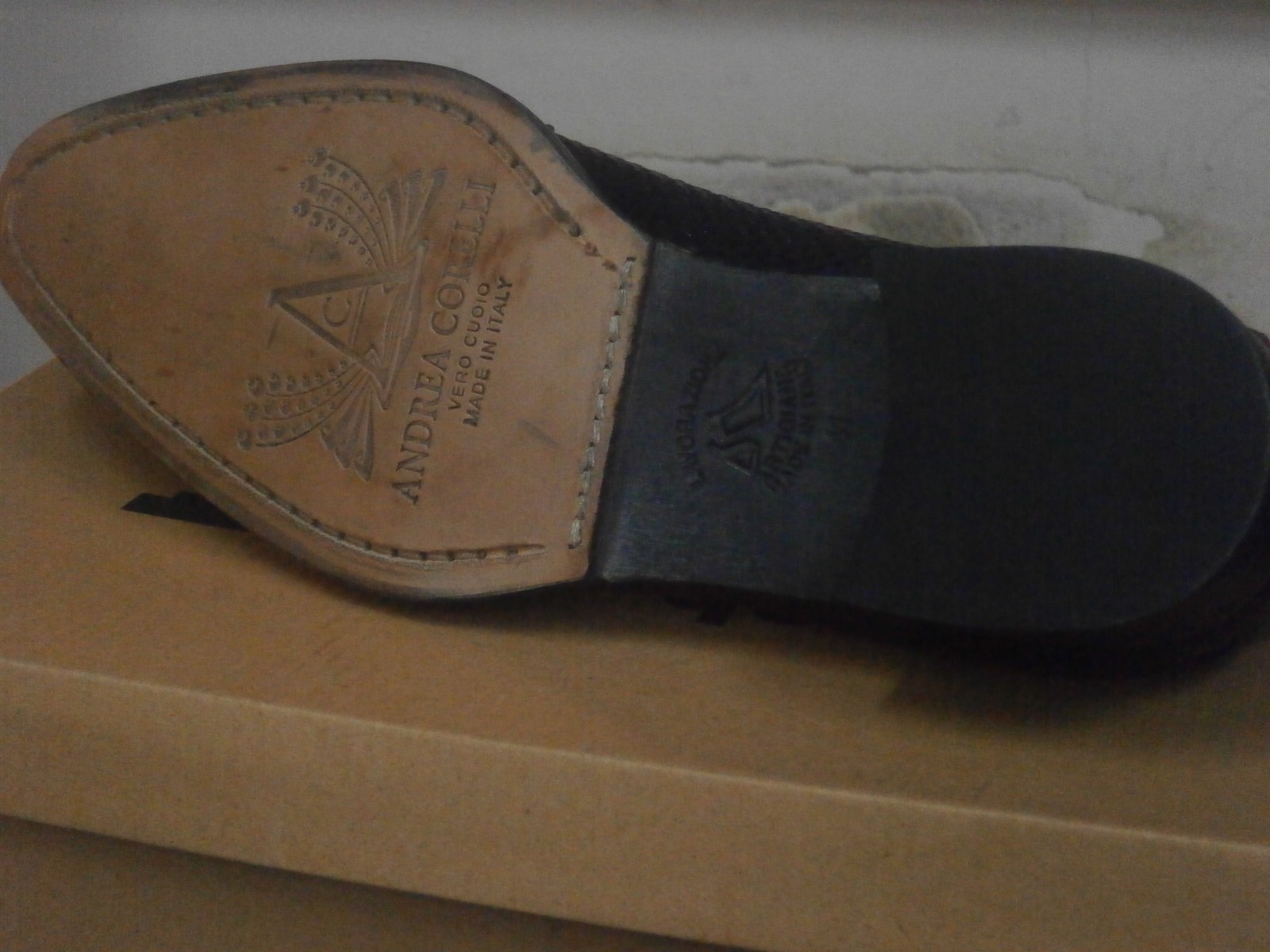 Men's Shoes/Italian Shoes, Andrea Corelli, Solid/Elegant Leather Shoe ...