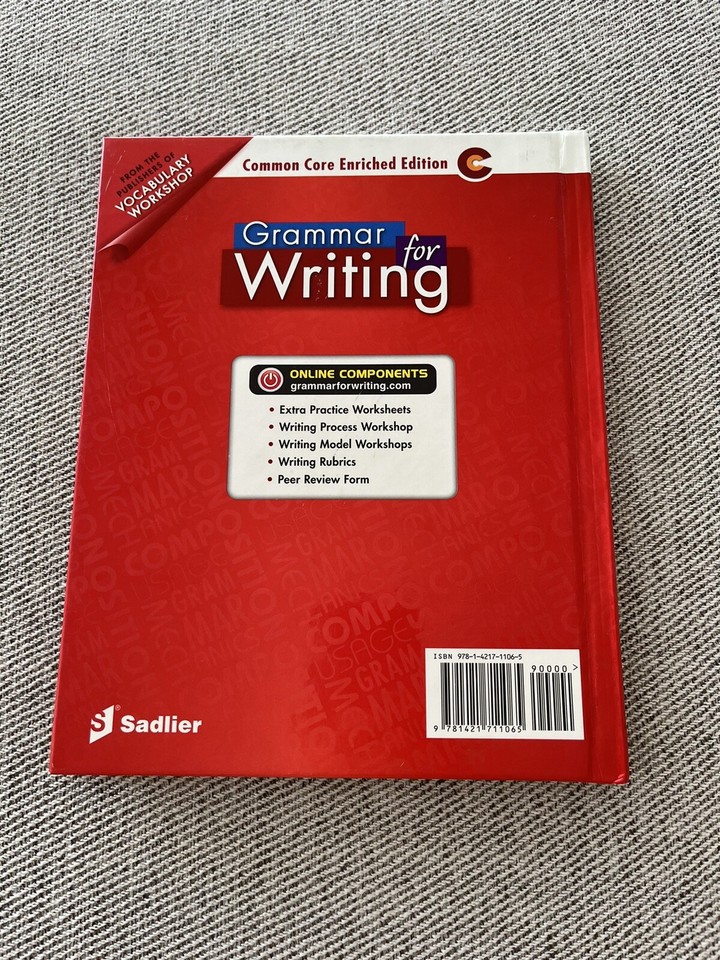 Sadlier Common Core Enriched Edition Grammar For Writing Grade 6 ...