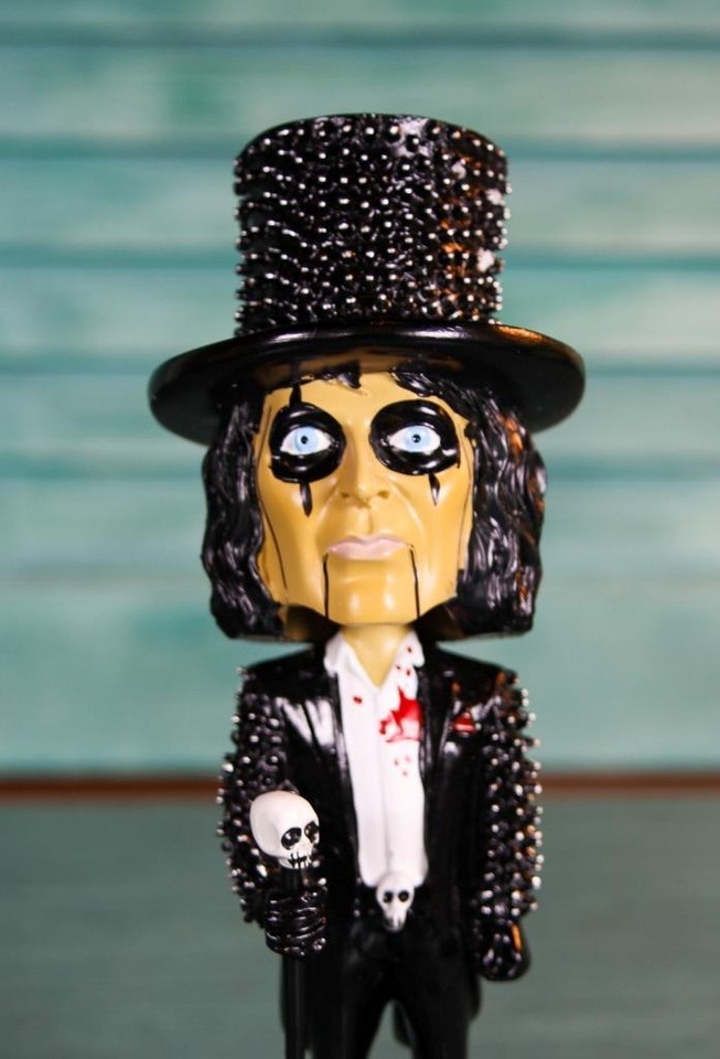 Alice Cooper BobbleHead Studded Hat Blood Spatter Shirt Skull Cane New ...