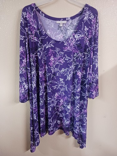 Woman Within Womens Purple Floral Dress Size 4X | eBay