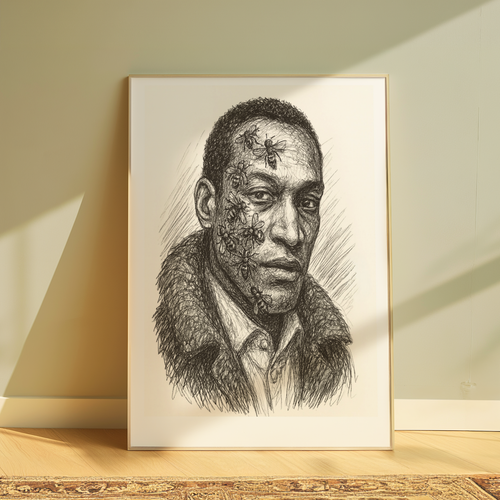CANDYMAN HORROR MOVIE DRAWING PRINT PORTRAIT SKETCH 8" x 10" WALL ART ...
