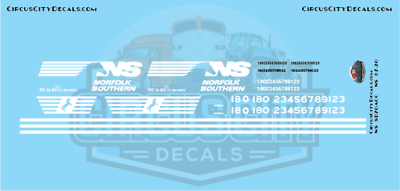 NS Norfolk Southern SD70ACC 1:48 O Scale Decal Set | eBay