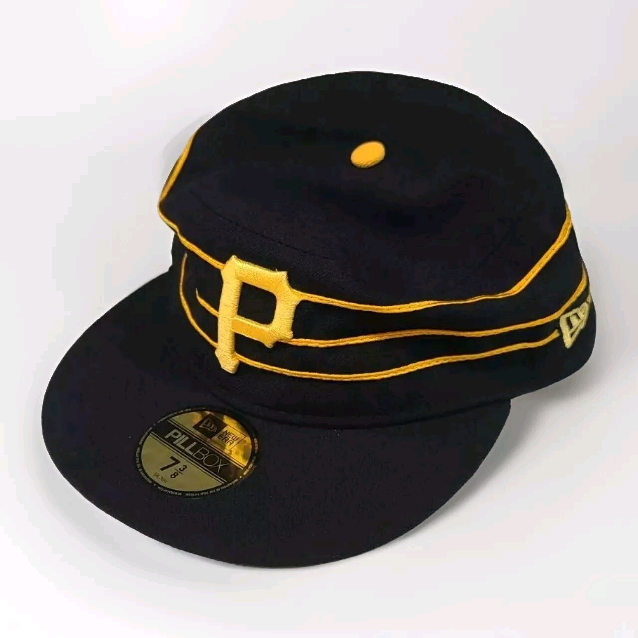 Sz 7 3/8 New Era Pillbox Pittsburgh Pirates Fitted Hat MLB ALT2 2017 ...