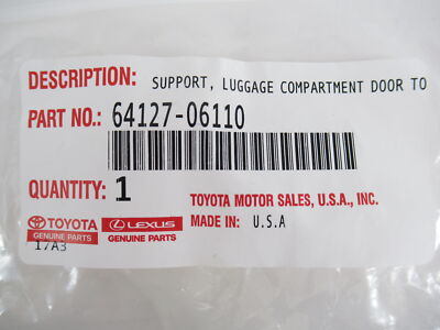 Genuine Toyota 64127-06110 Trunk Torsion Bar Support 15-17 Camry 15-18 ...