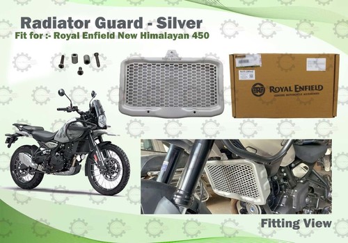Aluminum "Silver Radiator Guard For Royal Enfield New Himalayan 450 ...