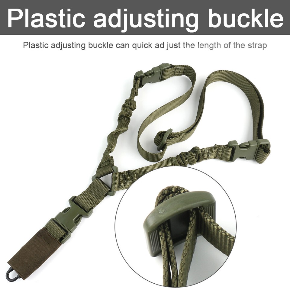 Tactical Single One Point Bungee Gun Rifle Sling Strap with HK Clip ...