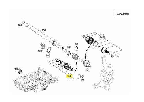 A2043300485 MERCEDES W204 GLK 4MATIC RS COLLAR REPAIR KIT SWAG 10 10 ...