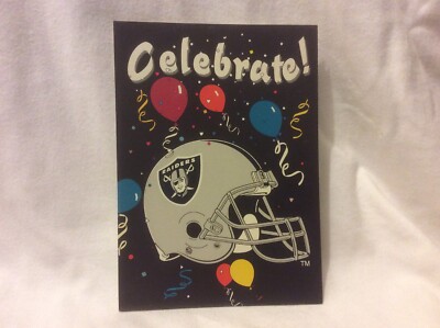 NFL Raiders Celebrate Greeting Card - NOS - Many Occasion Free Shipping ...
