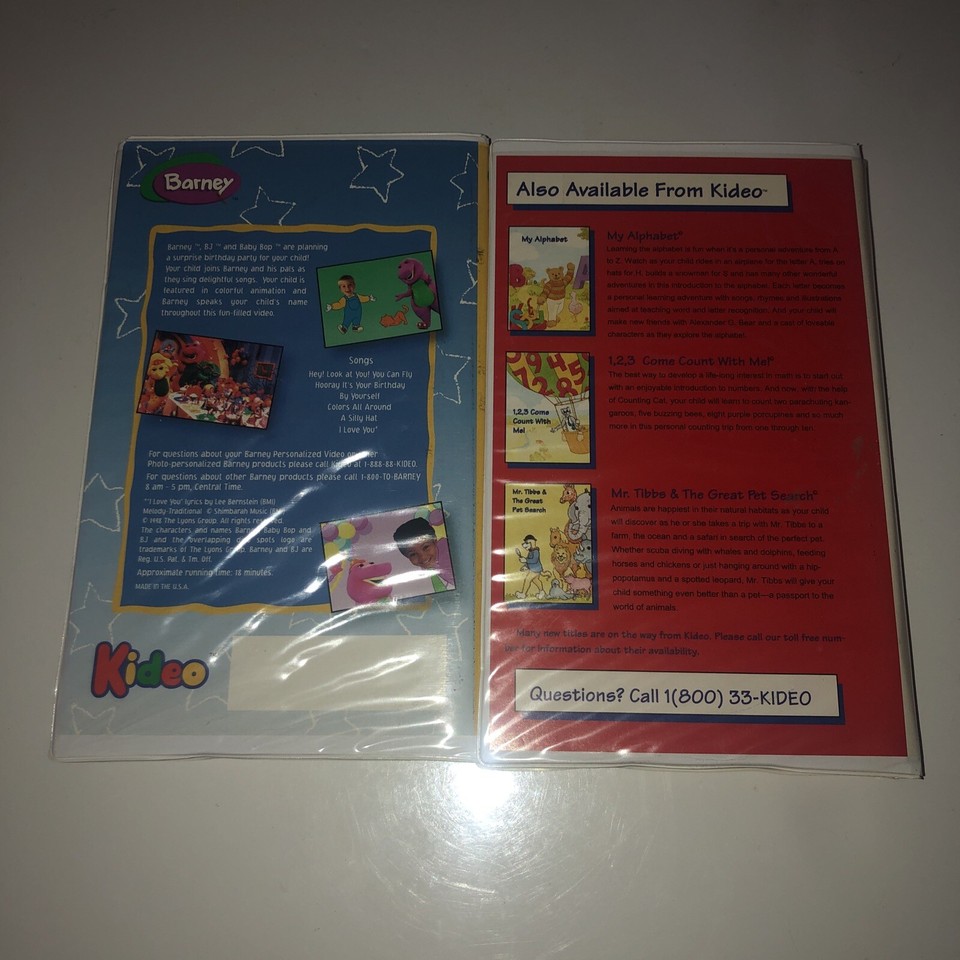 My Party With Barney Alex VHS Kideo Clamshell Christmas Wish | eBay