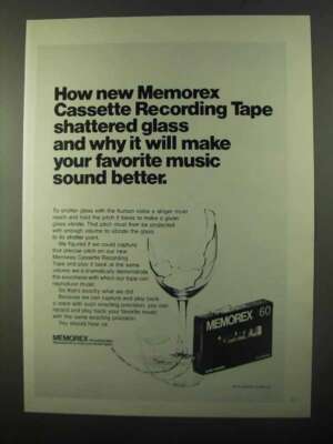 1971 Memorex Cassette Tape Ad - Shattered Glass | eBay