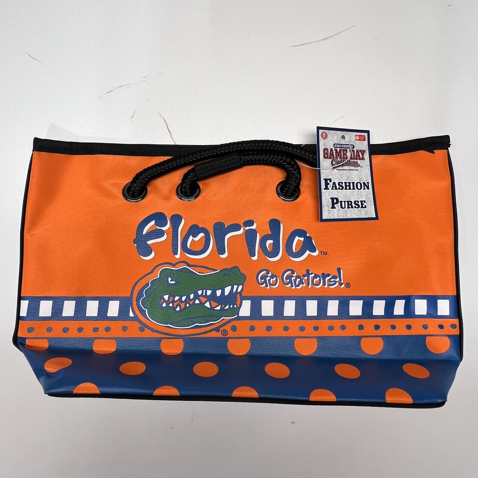 Florida Gators Purse Handbag Polka Style Open Top Game Bag NCAA ...