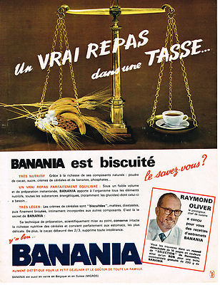 PUBLICITE ADVERTISING 114 1963 BANANIA boisson chocolatée RAYMOND ...