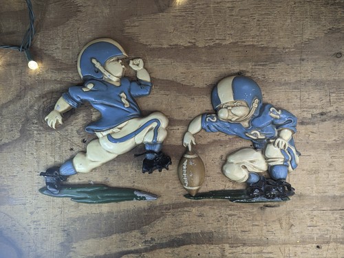 Set 2 Cast Aluminum 1976 HOMCO Football Game Player Plaque NFL VTG ...