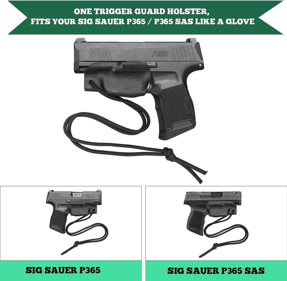 Kydex Trigger Guard Holster wi/ Paracord For Sig Sauer P365/P365SAS ...