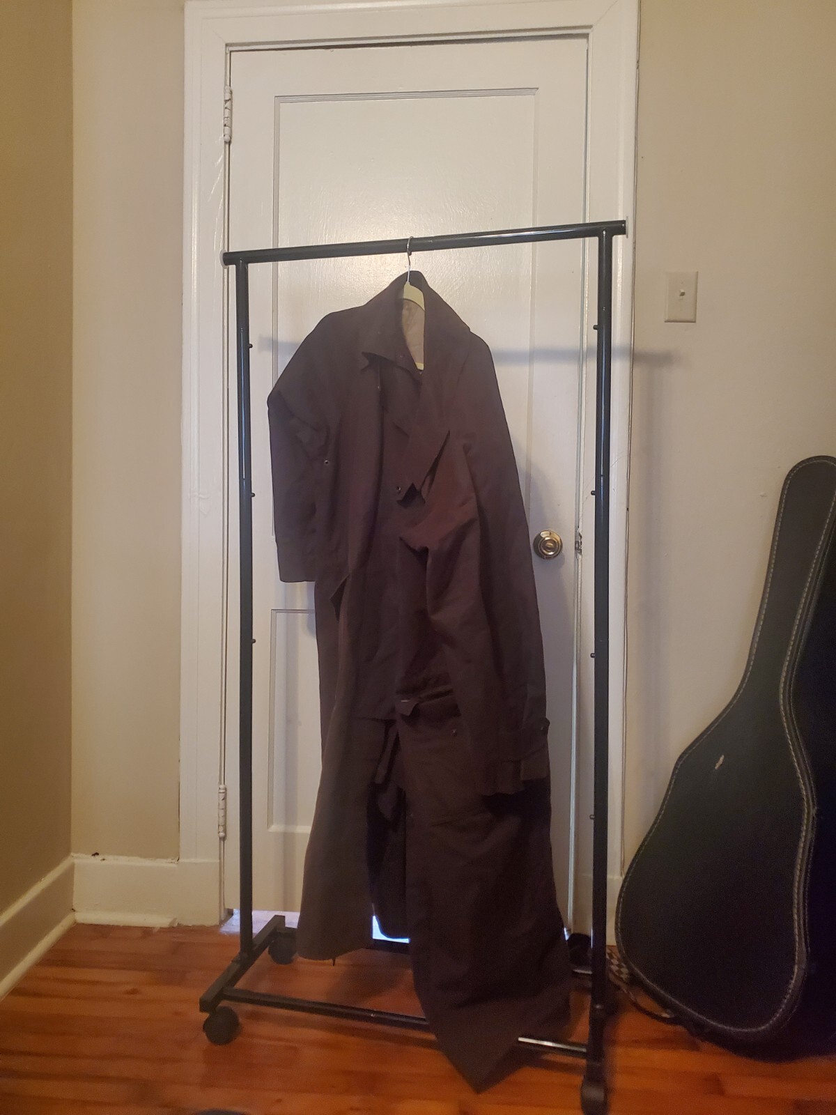 mens cowboy oilskin long duster coat - Gem