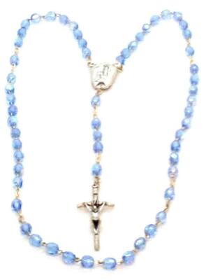 Blue Italian Crystal Rosary Beads - Stamped Made in Italy | eBay