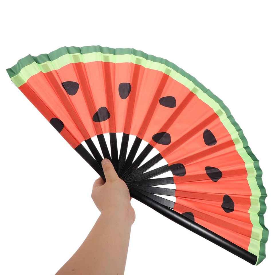 Handheld Fans Glow Folding Japanese Watermelon For Stage Performance ...