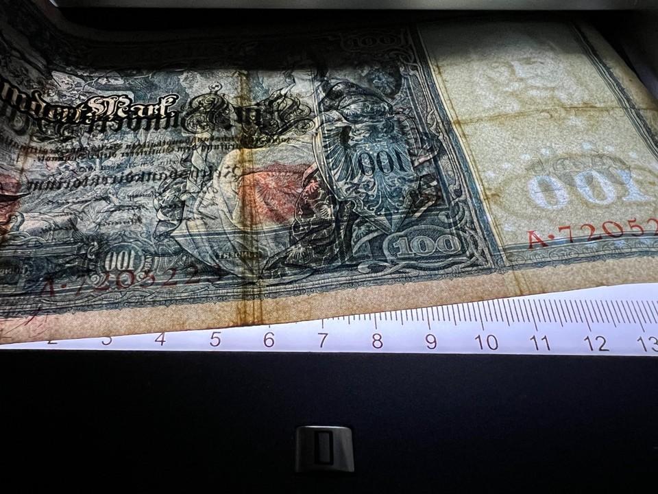 2x 1910 Germany 100 Mark Banknote World War 1 WW1 WWI Currency Antique ...
