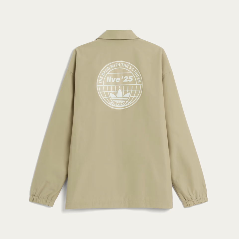 adidas Originals X Oasis | Live '25 Tour Coach Jacket | Stone khaki ...