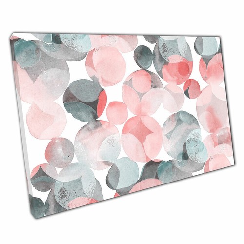 Multicoloured Pastel Pink Grey Watercolour Polka Dot Abstract Spotted ...