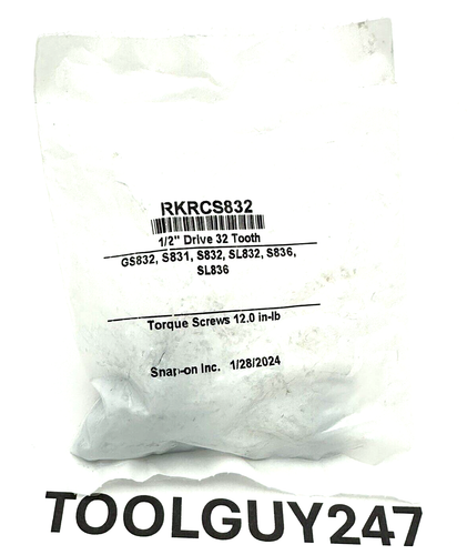 SNAP ON TOOLS 1/2" Drive 32 Tooth Ratchet Repair Kit Parts S832 S836 ...