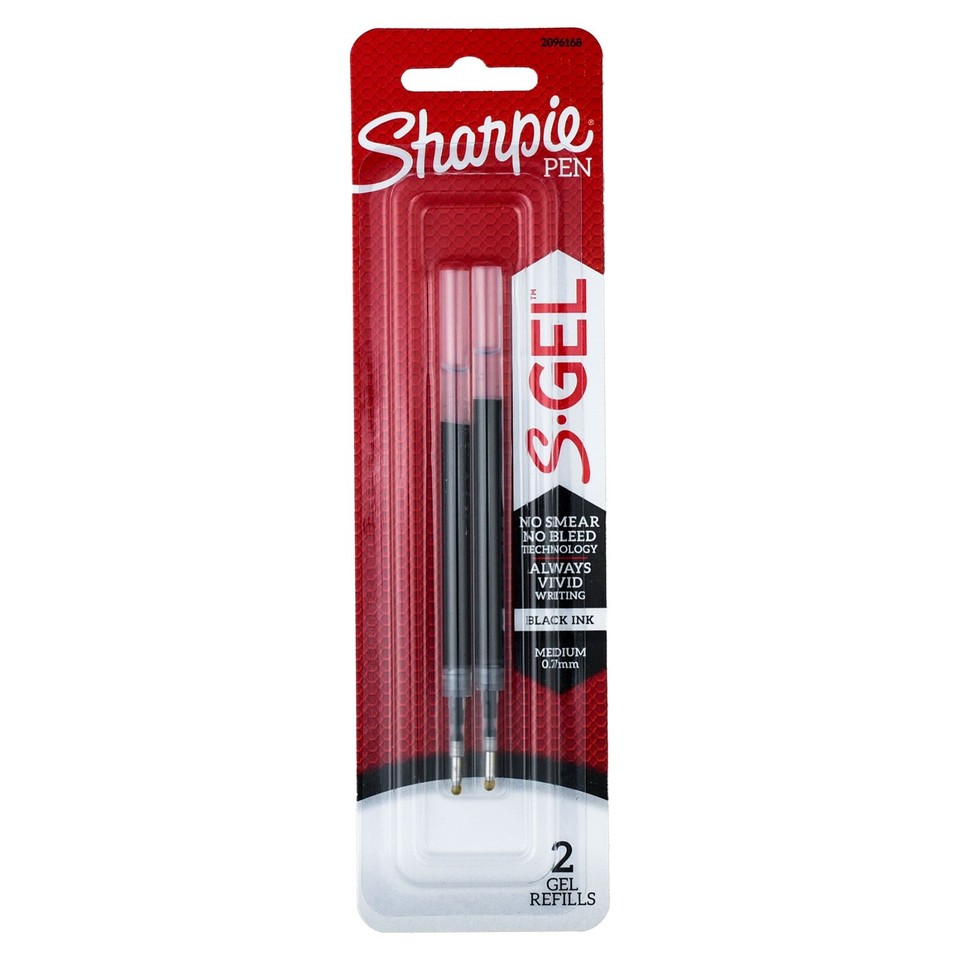 Sharpie S Gel 0.7mm Medium Point, Black Gel Ink, 3 Pens & 3 Packs of ...