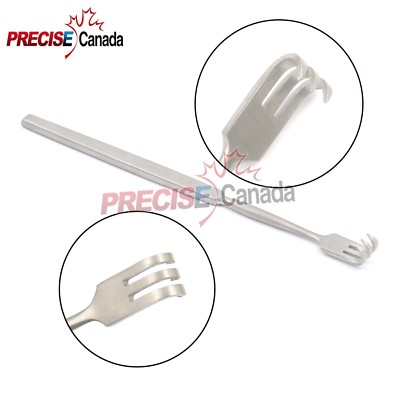 Rake Retractor 3-Sharp Prongs Rigid Neck Stainless Steel | eBay