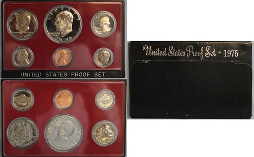 1975 Proof set CN-Clad Eisenhower Ike Dollar Kennedy- (OGP) 6 coins | eBay
