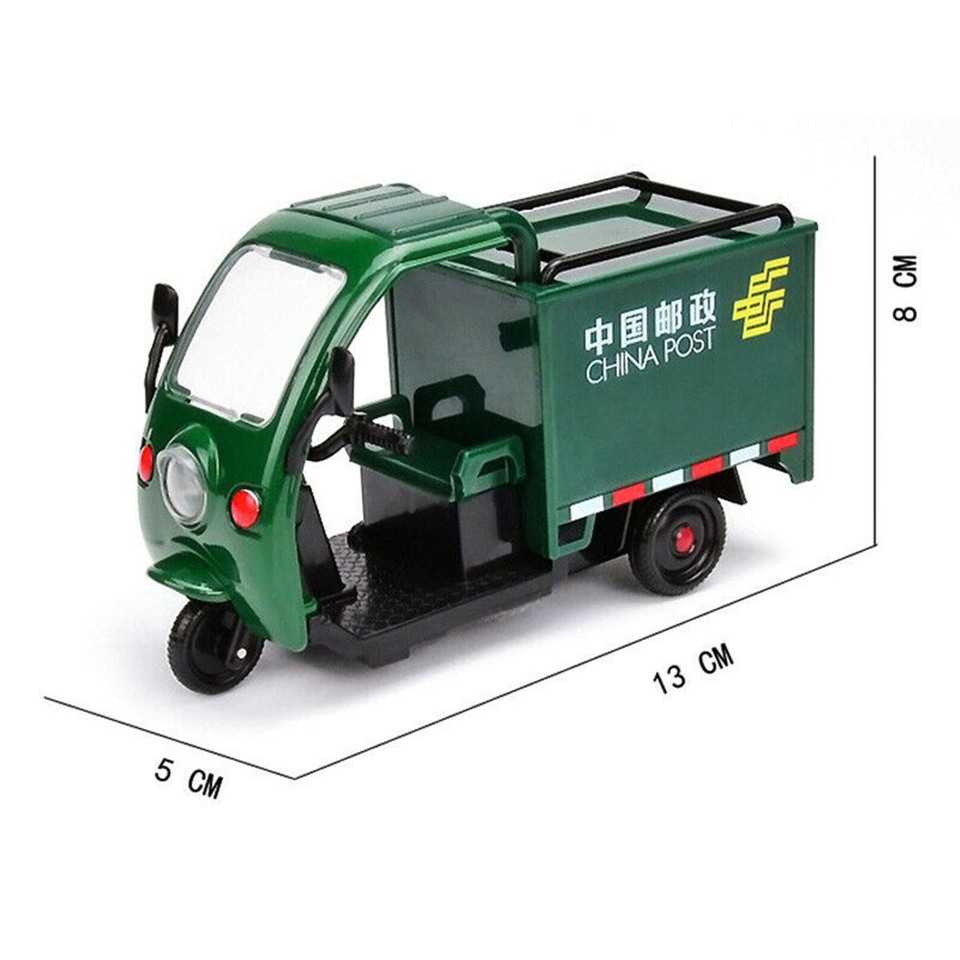 1/32 High Simulation China Post Express Car Tricycle Alloy Model W ...