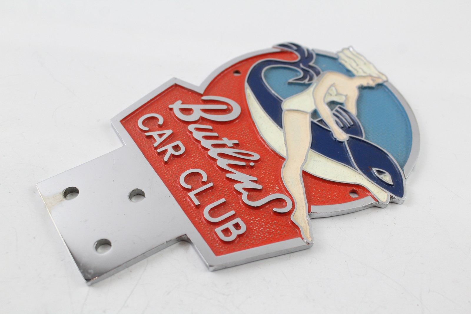 Butlins Club Car Grille Badge Automobilia Collectable w/ Women On Orca ...