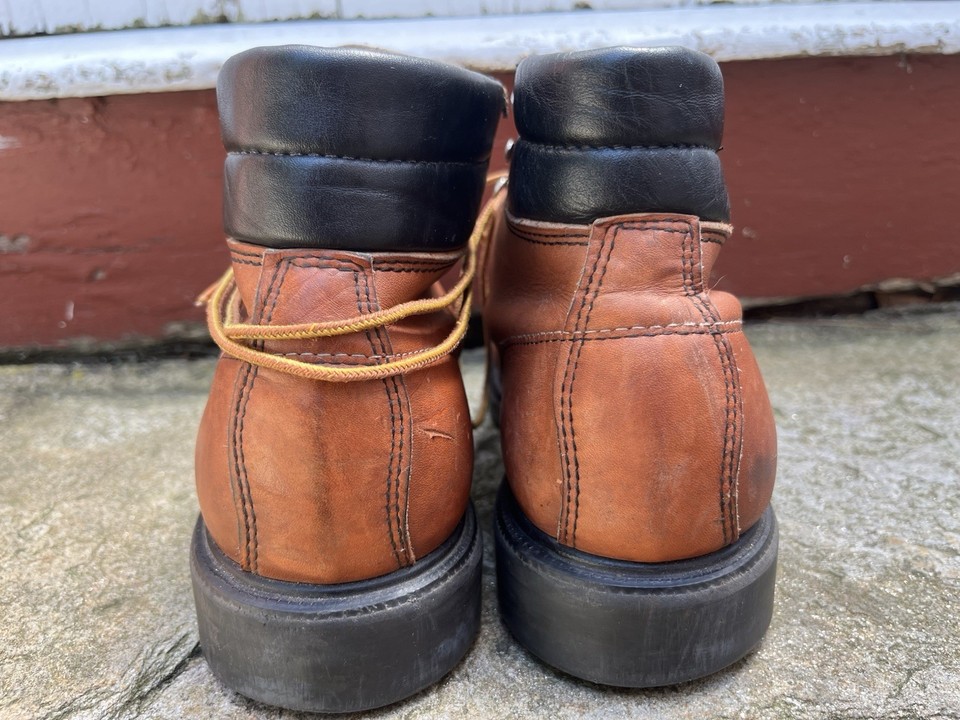VTG Men's Size 9 B Red Wing 202 Supersole Boots Moc Toe Work Boots ...