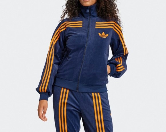 Adidas 70s Velour Track Top Womens - Night Indigo / JN8287 Adidas 70s Velour Track Top Womens - Night Indigo / JN8287