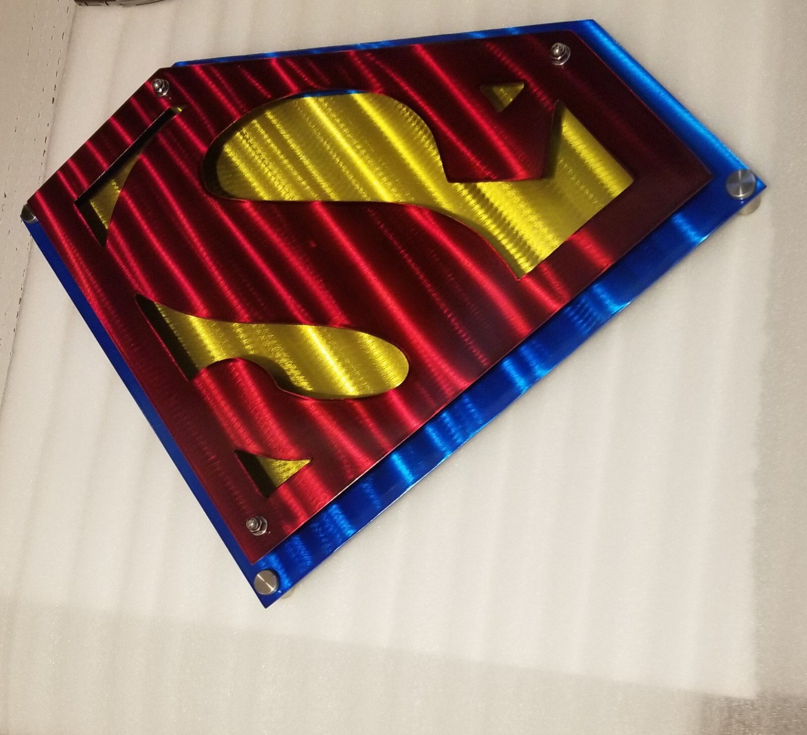 Metal Superman wall sculpture sign indoor outdoor deck patio living ...