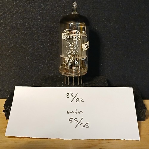 Shield Mullard ECC83 12AX7 Audio Tube TESTED STRONG 83/82 min 55 Good ...